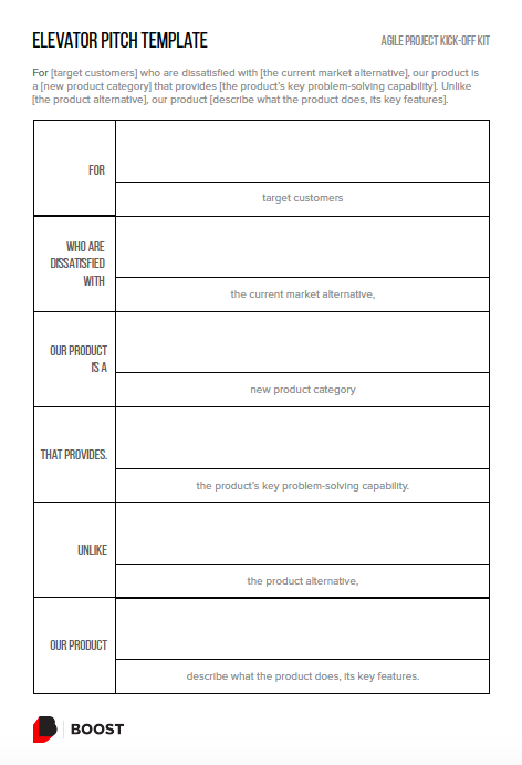 Elevator pitch template and tips | Bigger Impact